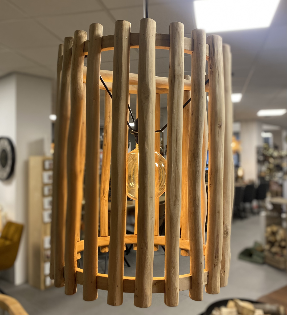 Hanglamp hout – De Potterie